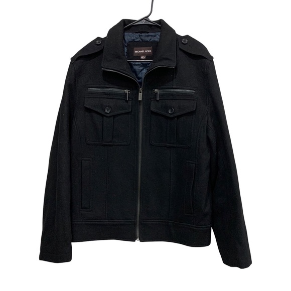 Michael Kors | Jackets & Coats | Michael Kors Mens Full Zip Wool Blend ...